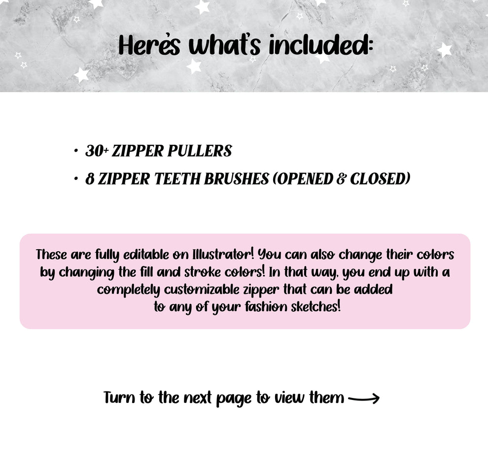 Zipper heads + Pullers + Zipper teeth brushes for Fashion Design Proje ...