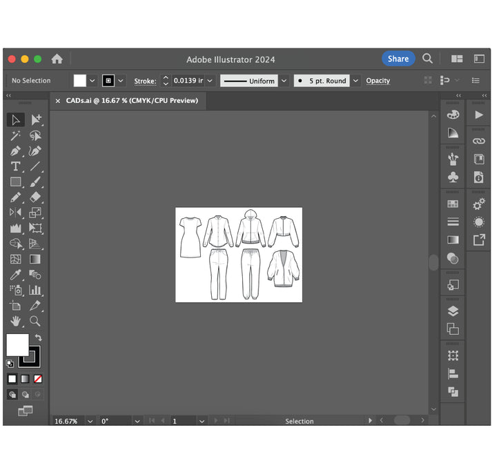 7 basic garment CADS (Editable Ai. files) – WithLoveChristina